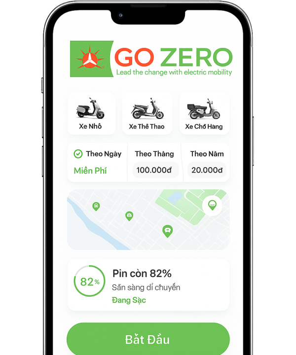 GoZero – Thuê xe máy điện, thiết kế riêng cho doanh nghiệp và nhà máy